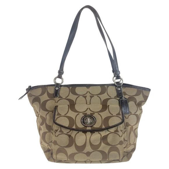Coach | Bags | Pre Loved Coach Signature C Tote Bag Women Brown Brown ...